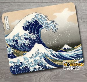 The Great Wave at Kanagawa by Hokusai Mouse Pad - The Mousepad Factory