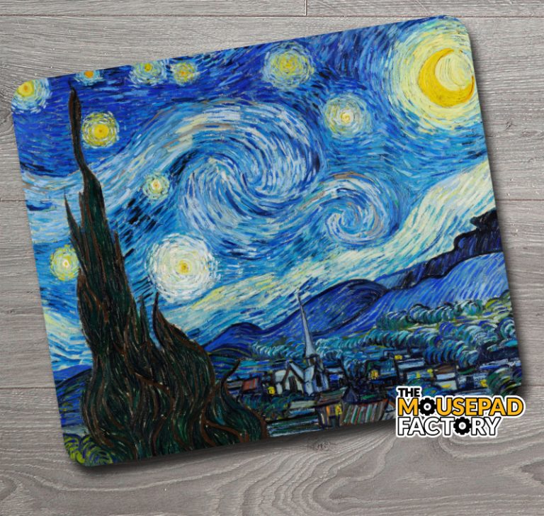 The Starry Night by Van Gogh Mouse Pad - The Mousepad Factory
