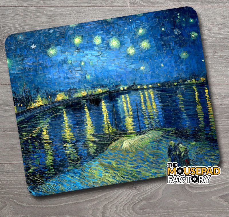 VIVIPOW Mouse Pad Vincent Van Gogh - Artistic Desk Mat With Locked ...